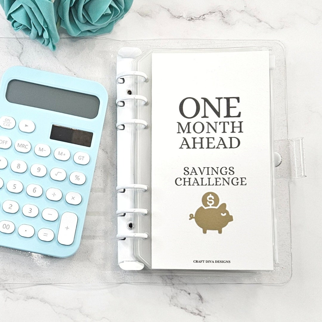 Month Ahead Savings Challenge Binder, One Month Ahead Laminated ...