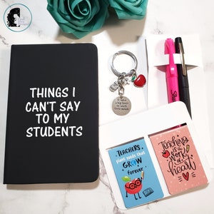Teacher Gift Set / Funny Teacher Journal / Teacher Appreciation / Mini ...