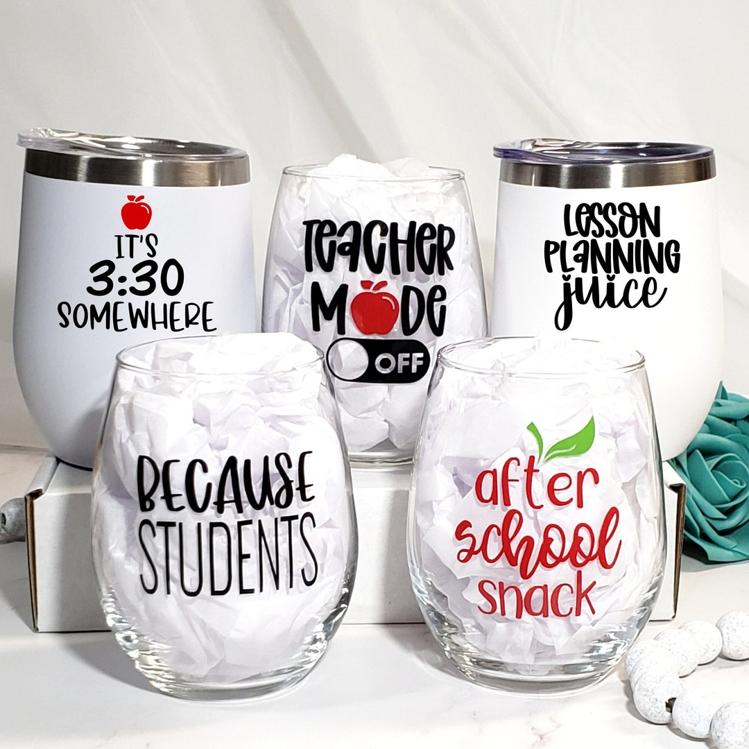 Teacher Gift Wine Glass / Teacher Appreciation Gift / Funny Gifts for ...
