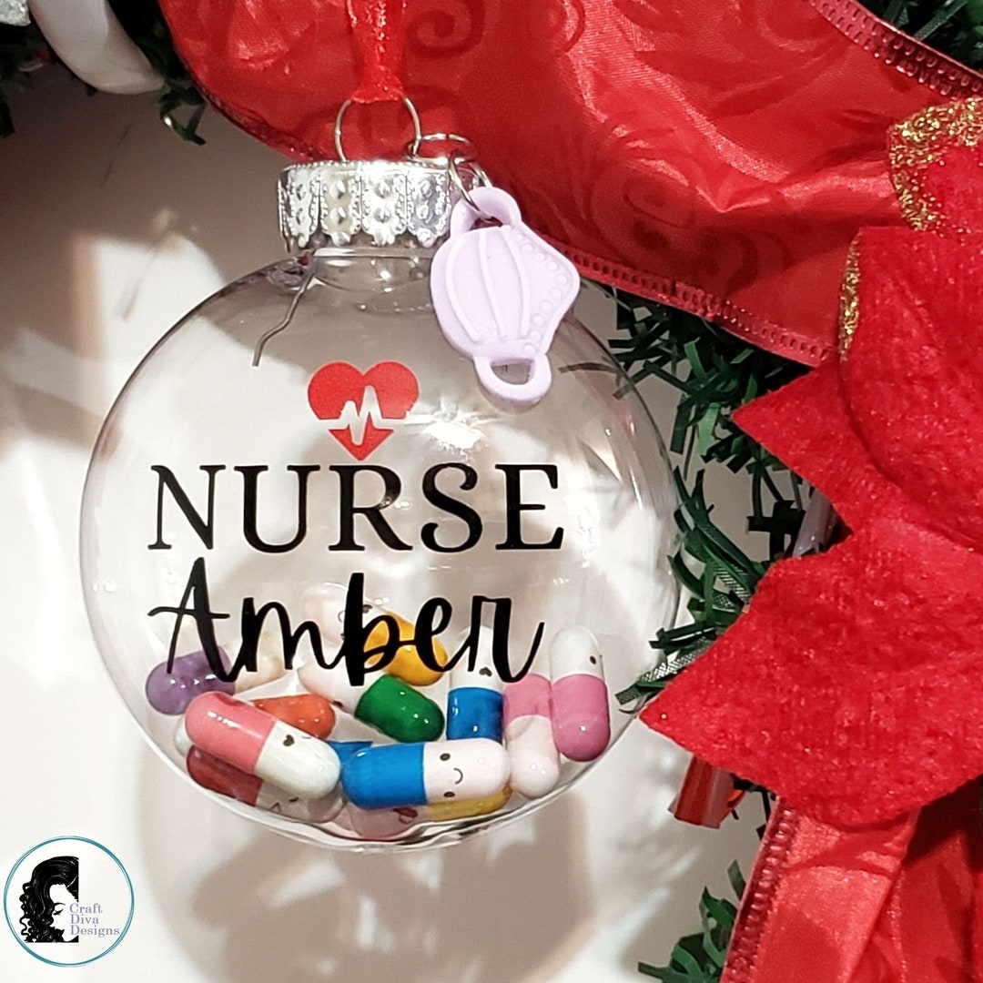 Nurse Ornament / Custom Nurse Christmas Ornament / Personalized Nurse ...