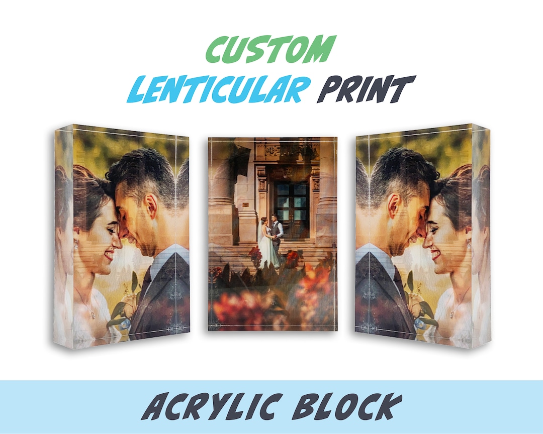 CUSTOM Lenticular Acrylic Block Flip Print (10x15cm) | 2-3 Images in 1 ...
