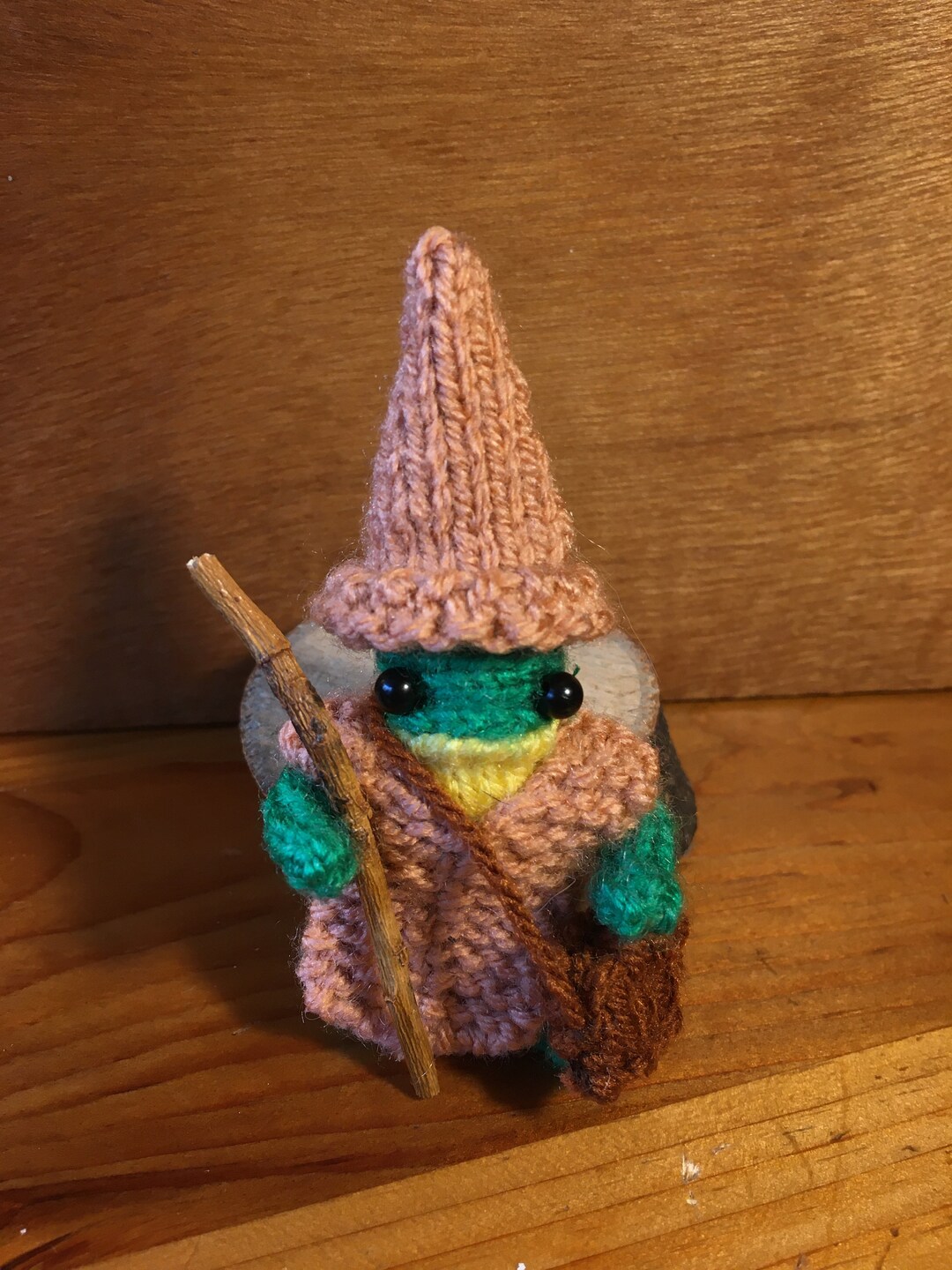 Hand Knitted Frog | the Original Wizard Frog Plushie With Removable ...