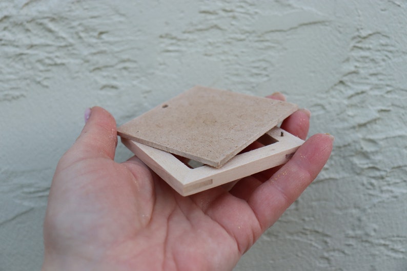 Mini Square Frame Small Wood Frame Miniature Art Frames No - Etsy
