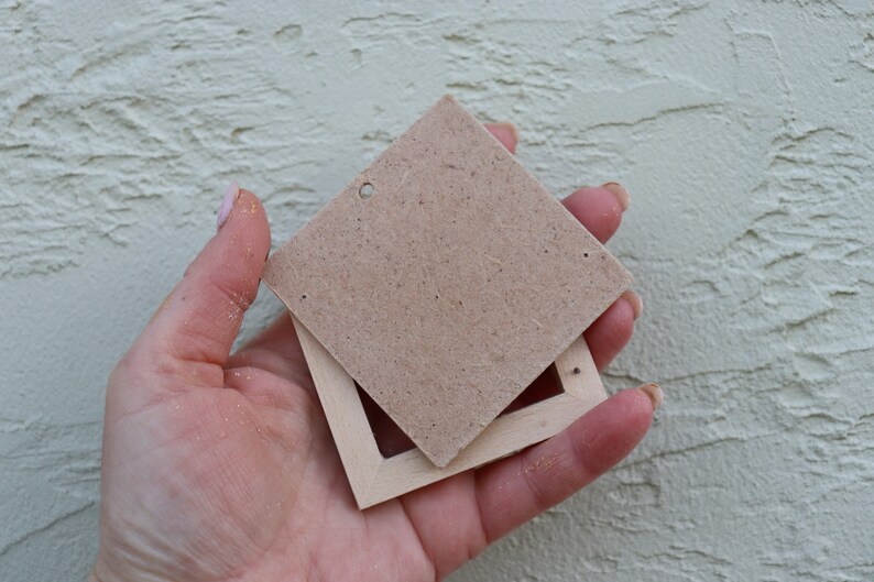 Mini Square Frame Small Wood Frame Miniature Art Frames No - Etsy