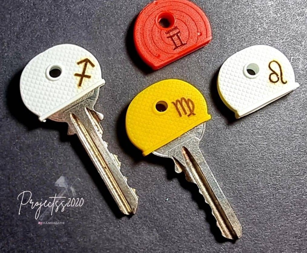 Key Cover , Personalised Key Topper, Key Cap , Star Sign , Zodiac Sign ...