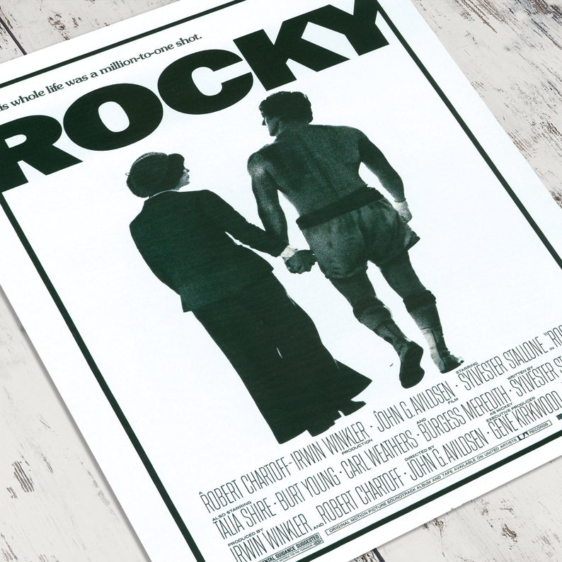 Rocky Original Movie Poster Design Retro Wall Art Print - Etsy