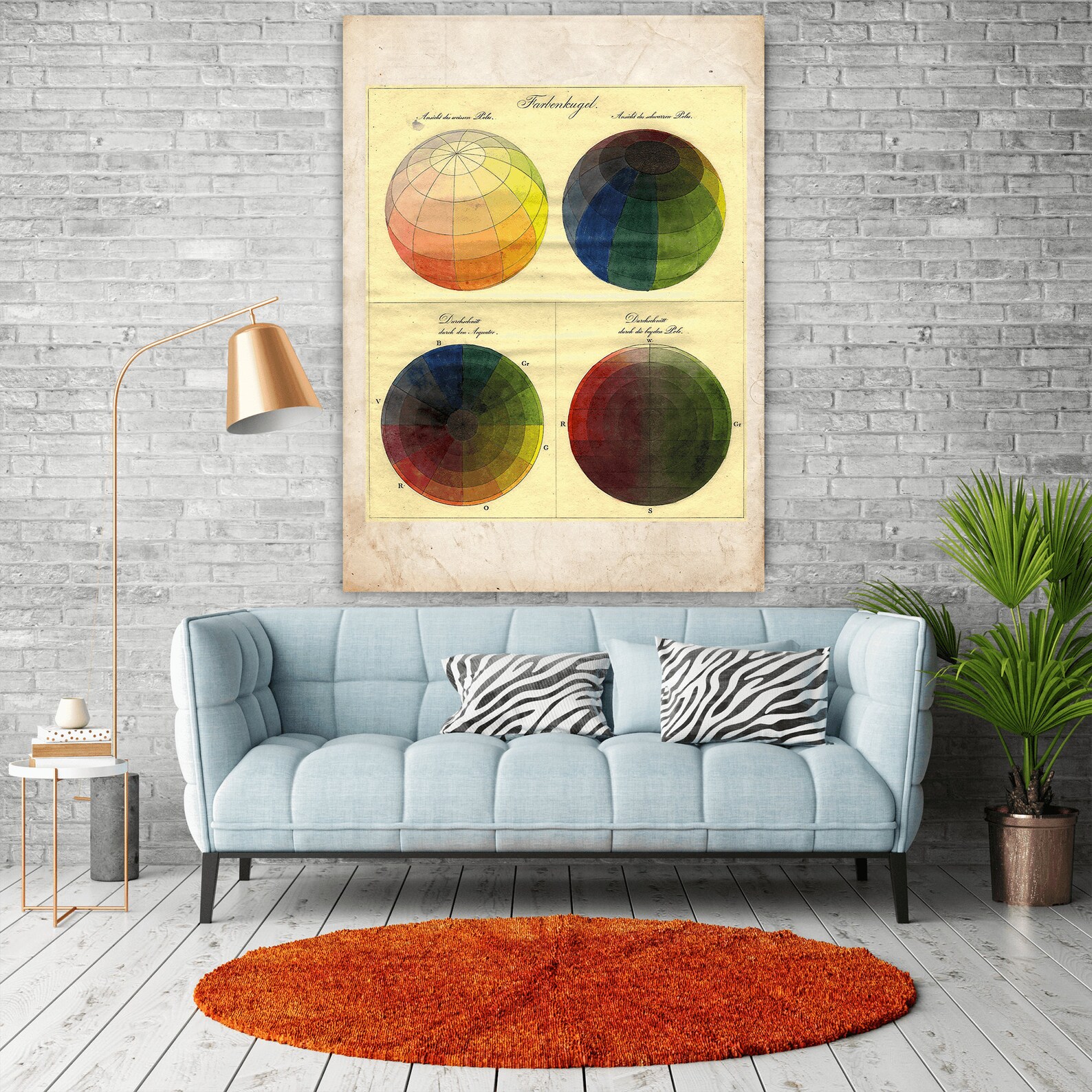 Farbenkugel Color Spheres Vintage Art Print Retro Colour | Etsy