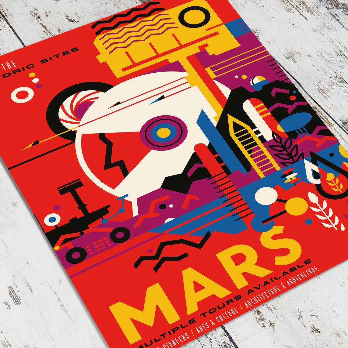 NASA Mars Travel Poster Wall Art Design Print - Etsy