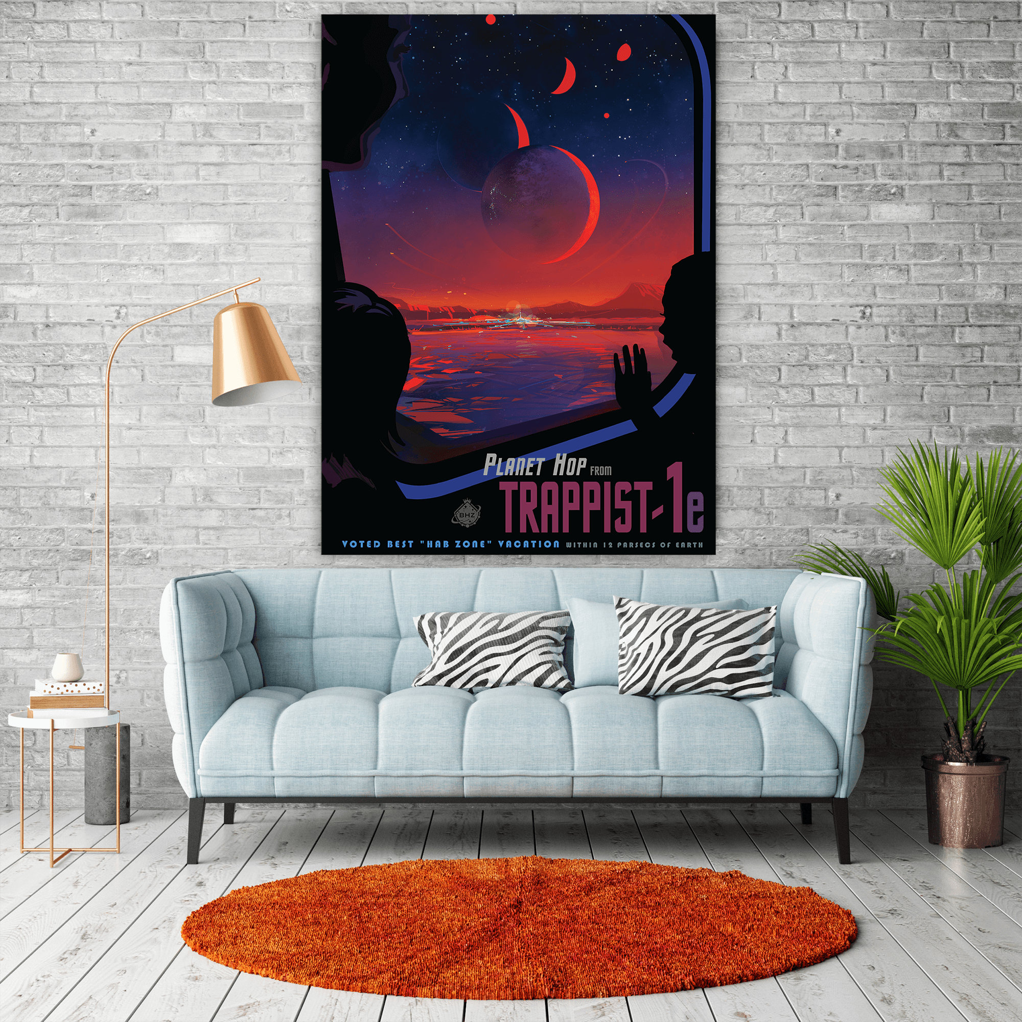 NASA Trappist 1e Travel Poster, Wall Art Design Print - Etsy