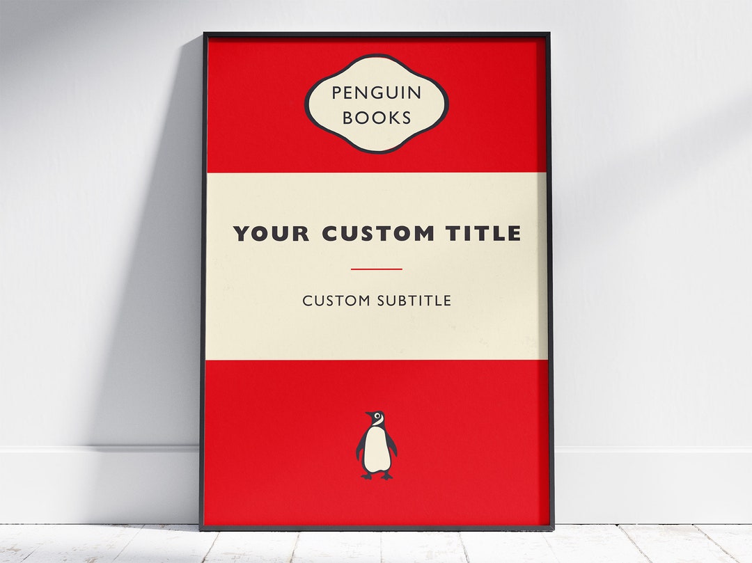 Custom and Personalized Penguin Books Cover, Book Cover Poster, Wall ...