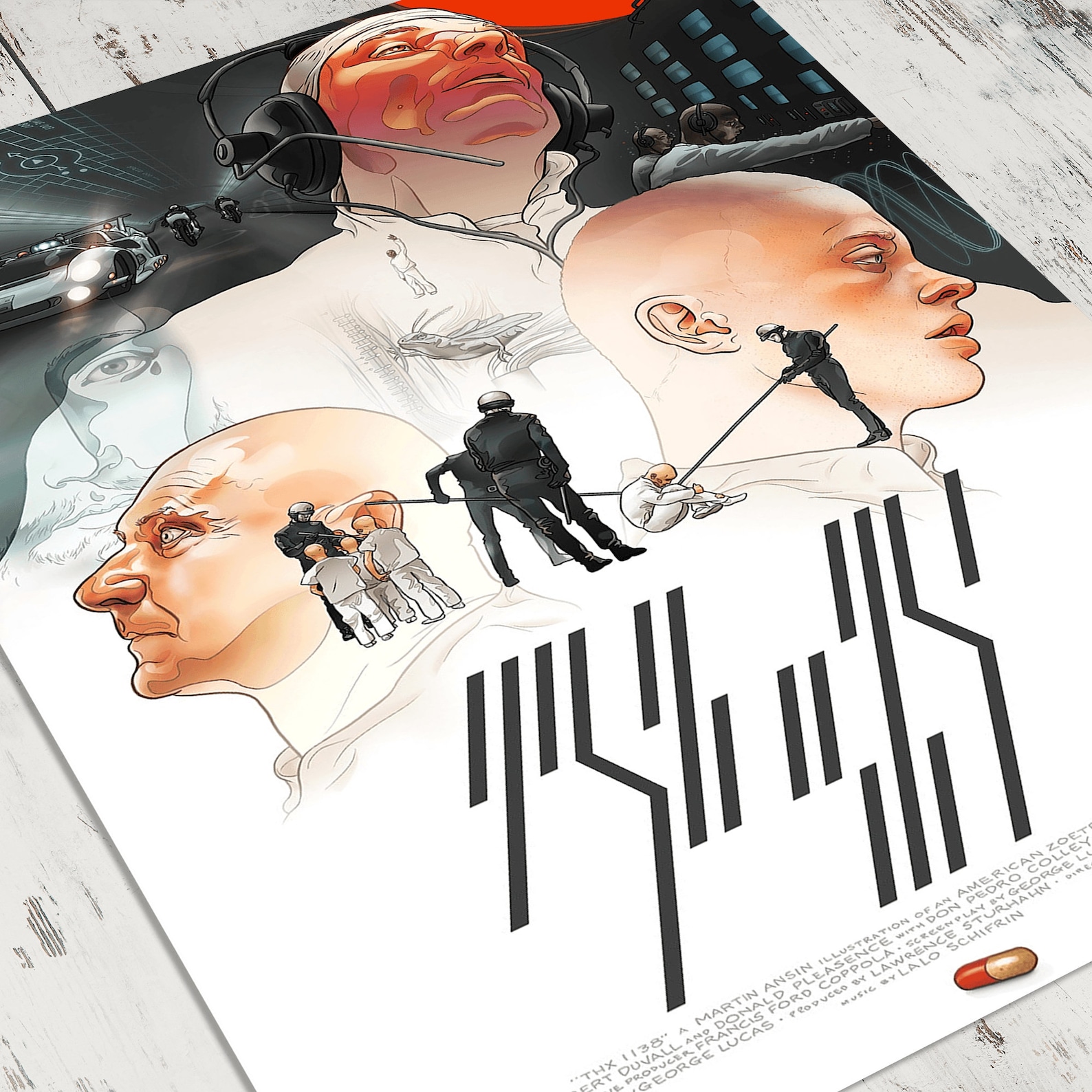 THX 1138 Science Fiction Movie Poster Wall Art Print - Etsy UK