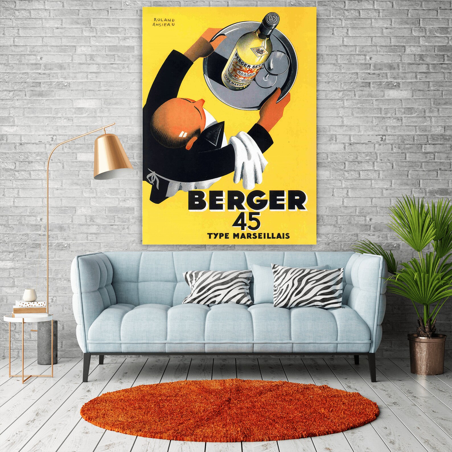 Berger 45 Type Marseillais Vintage Wine Advertisement Poster - Etsy