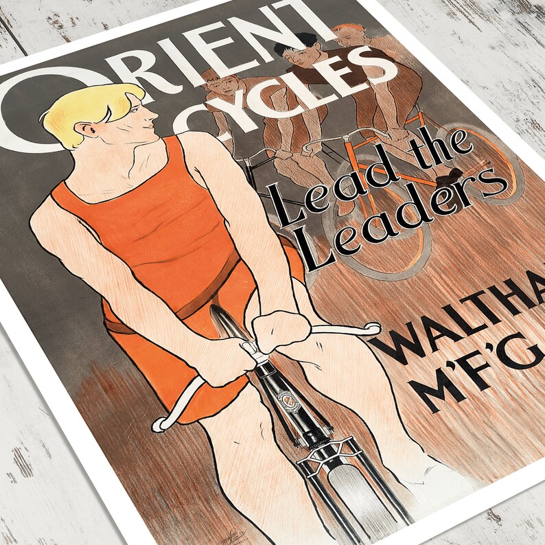 Orient Cycles Lead the Leaders Advertisement Vintage Poster | Etsy