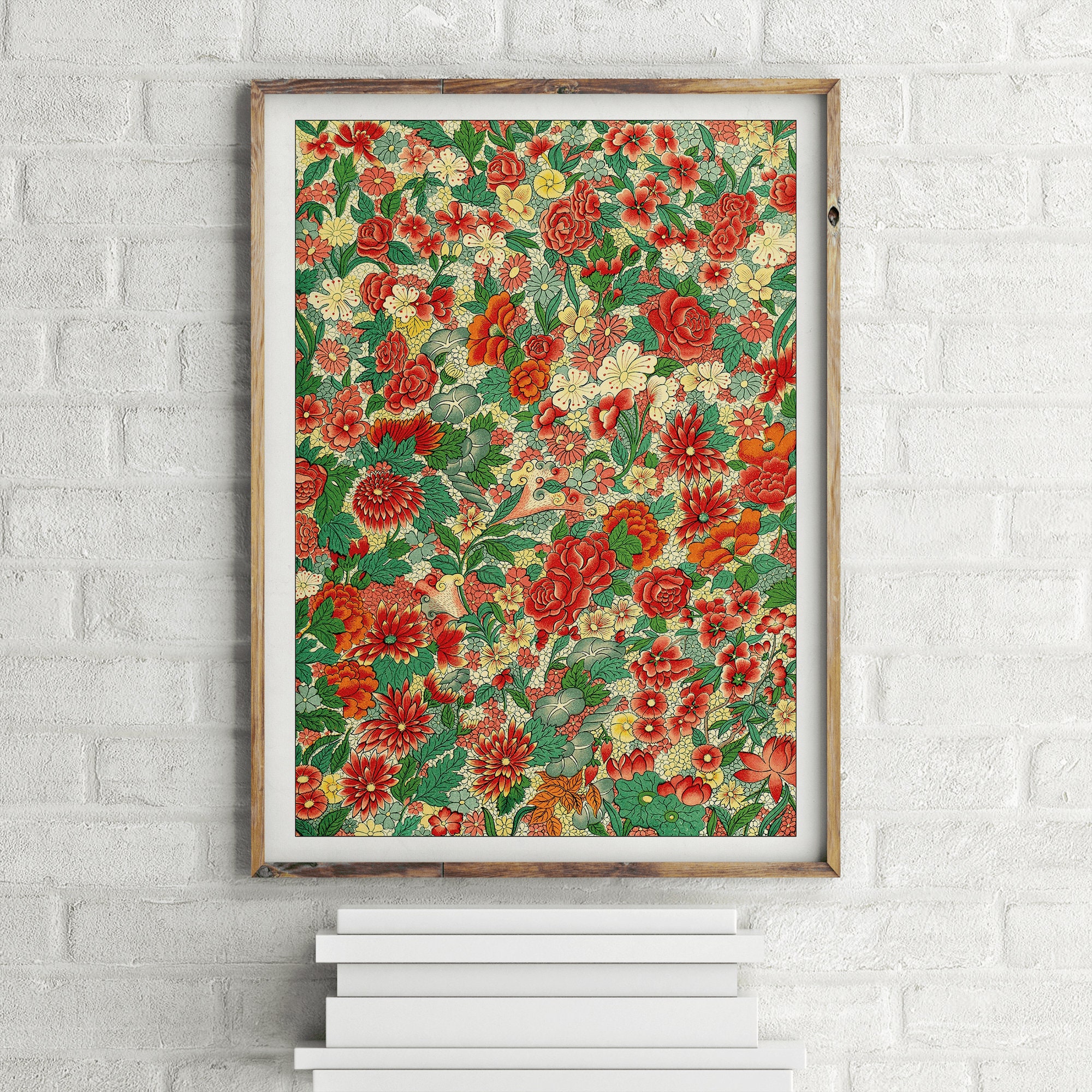 Traditional Chinese Colourful Summer Floral Pattern Vintage - Etsy UK