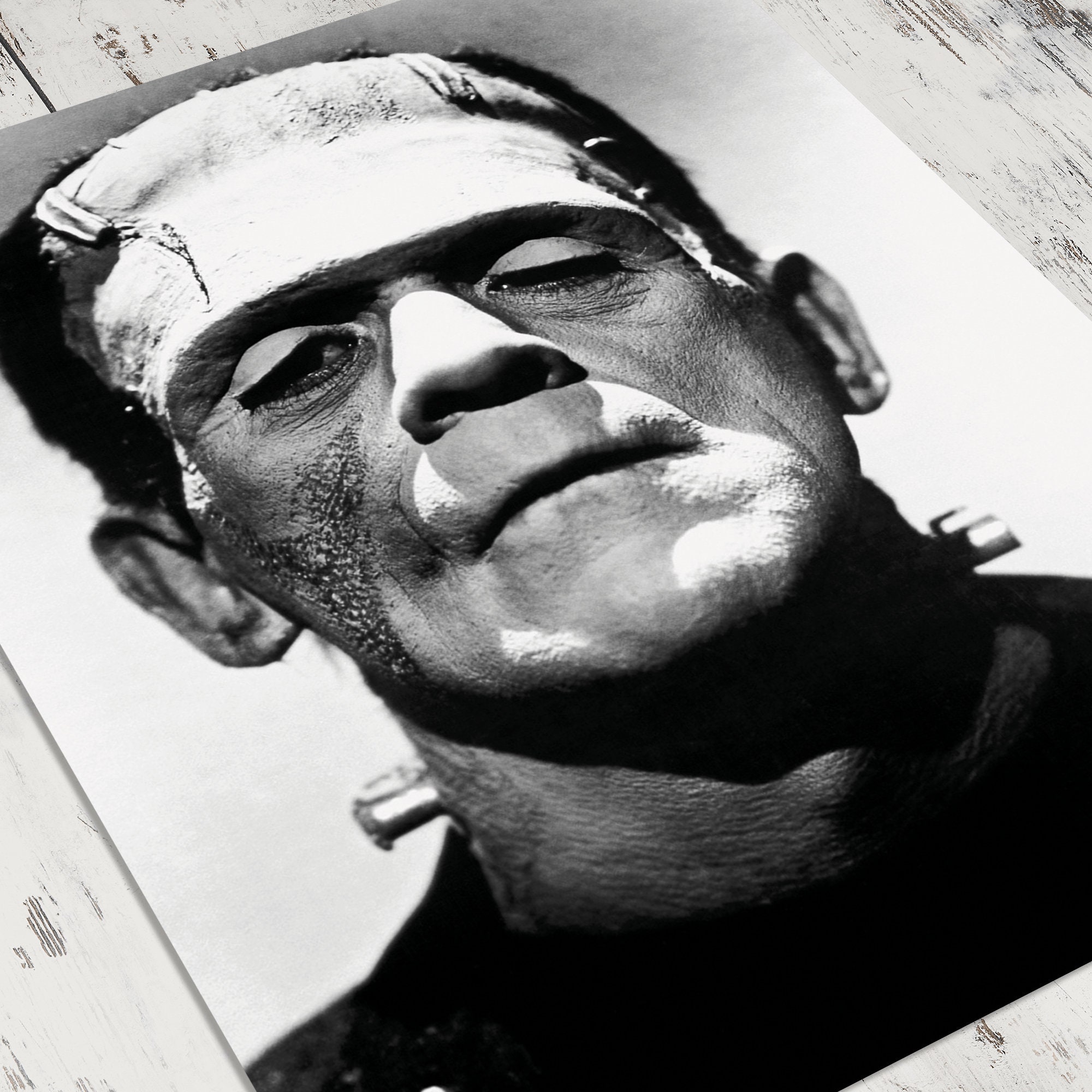 Boris Karloff as Frankenstein's Monster Textless Vintage Movie Poster ...