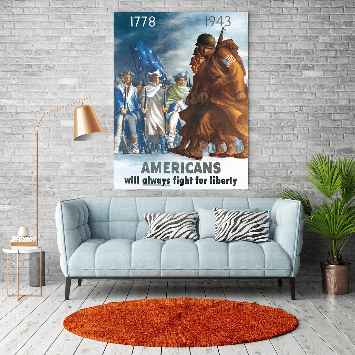 Americans Will Always Fight for Liberty Vintage War Poster | Etsy