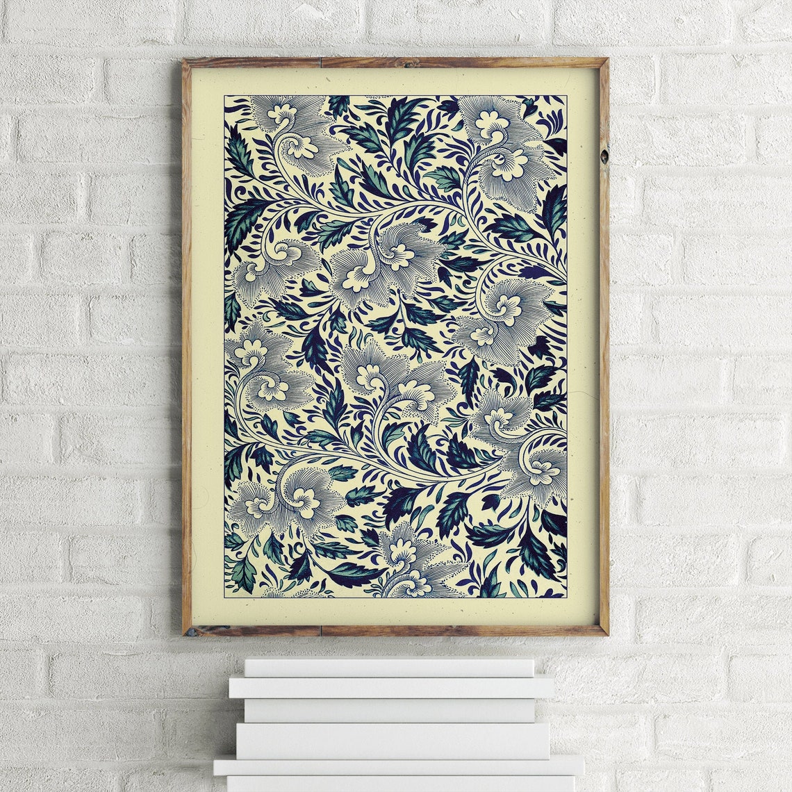 Traditional Chinese Blue and White Floral Pattern Vintage | Etsy UK