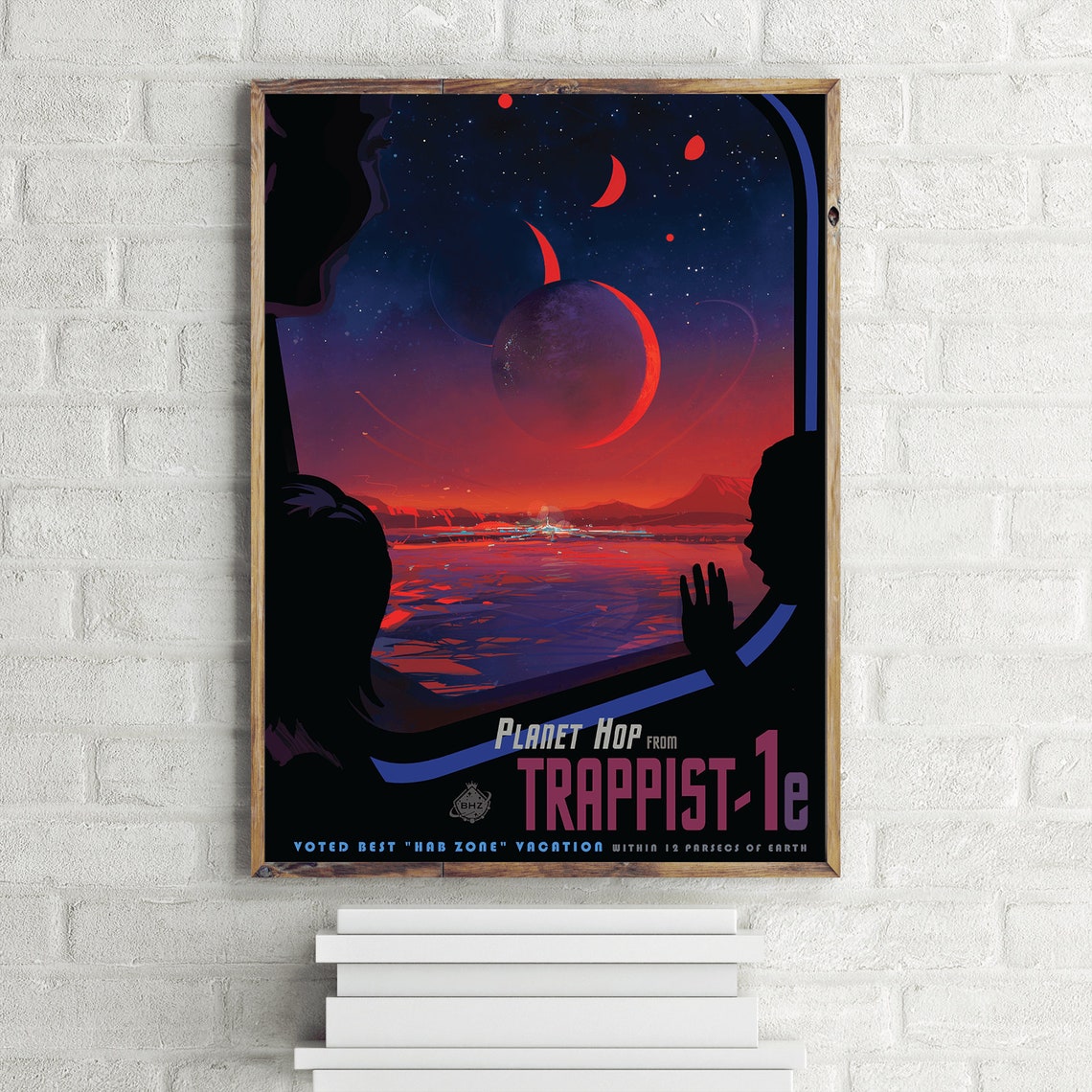 NASA Trappist 1e Travel Poster, Wall Art Design Print - Etsy