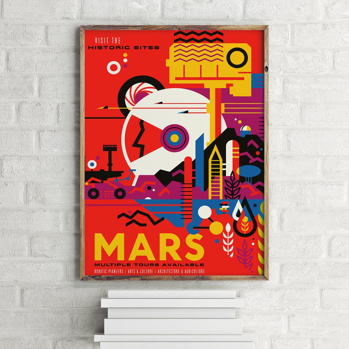 NASA Mars Travel Poster Wall Art Design Print - Etsy