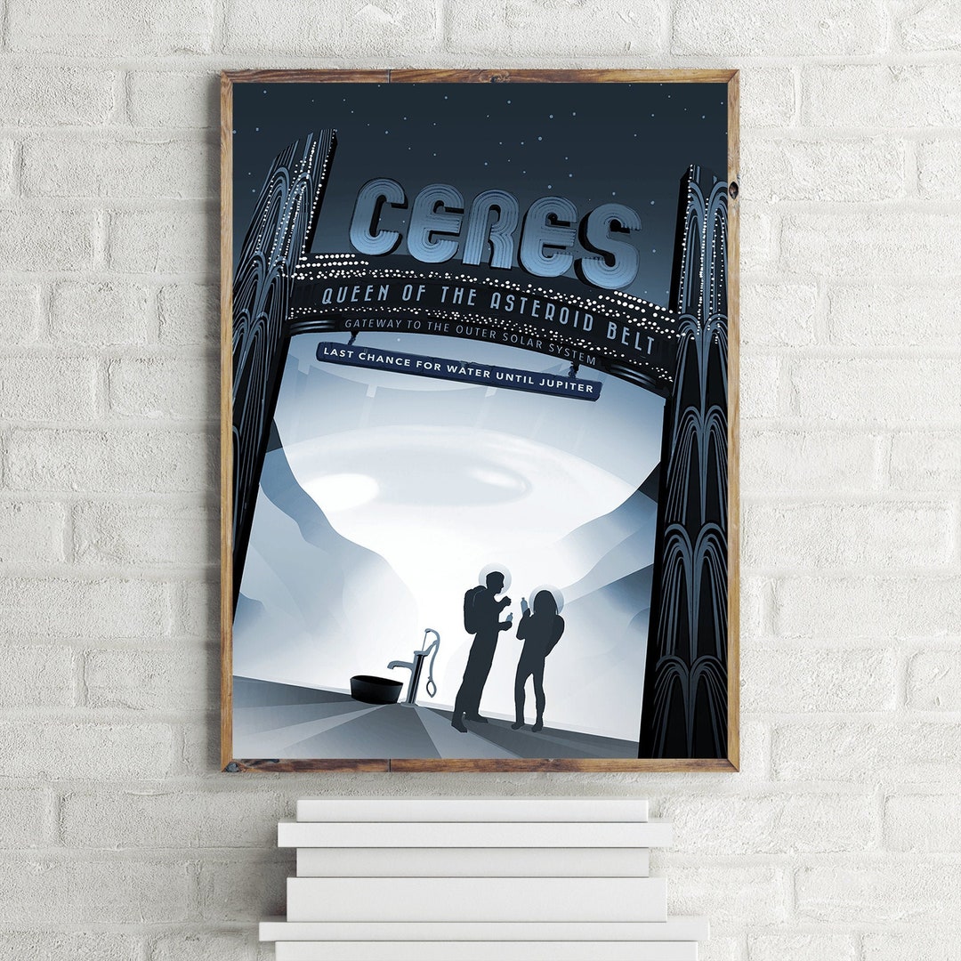 NASA Ceres Travel Poster, Impresión de diseño de arte de pared - Etsy ...
