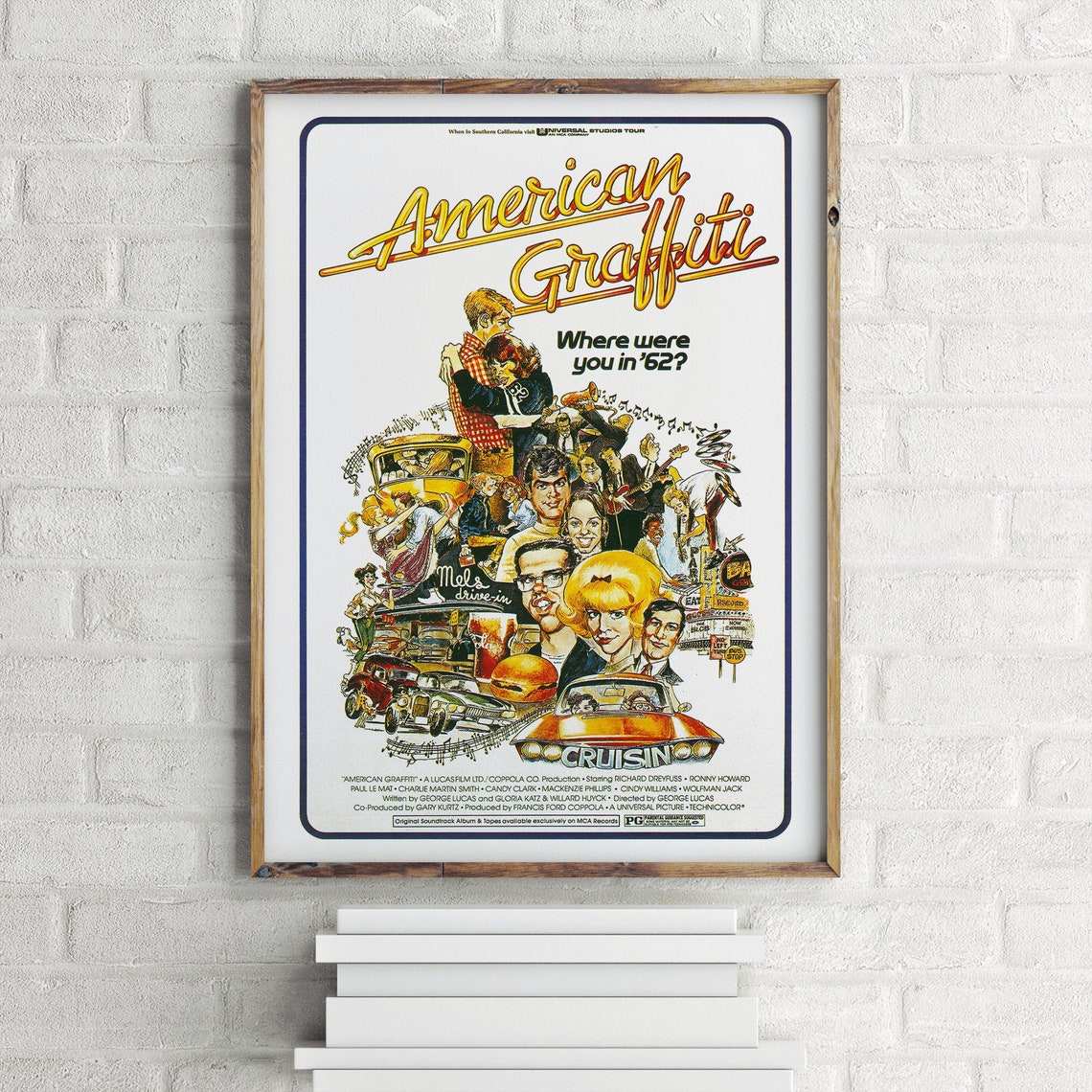 American Graffiti Original Vintage Movie Poster, Retro Wall Art Print ...