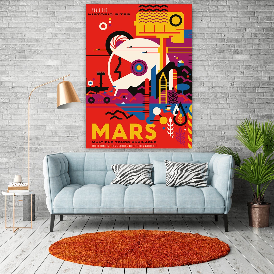NASA Mars Travel Poster Wall Art Design Print - Etsy
