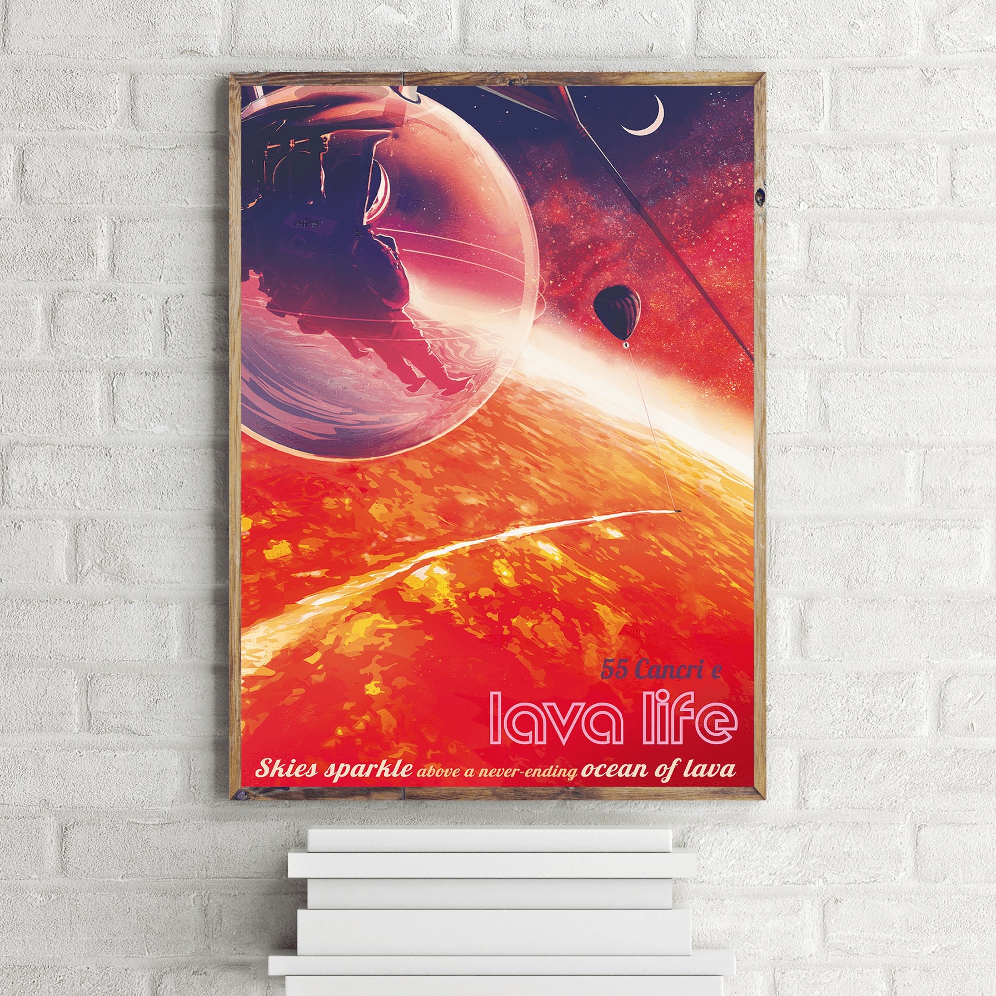NASA 55 Cancri E Travel Poster Wall Art Design Print | Etsy