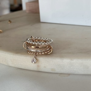 Belief Diamond Collection - Two-tone Connected Ring: 14K Gold Fill ...