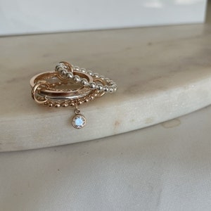 Belief Diamond Collection - Two-tone Connected Ring: 14K Gold Fill ...