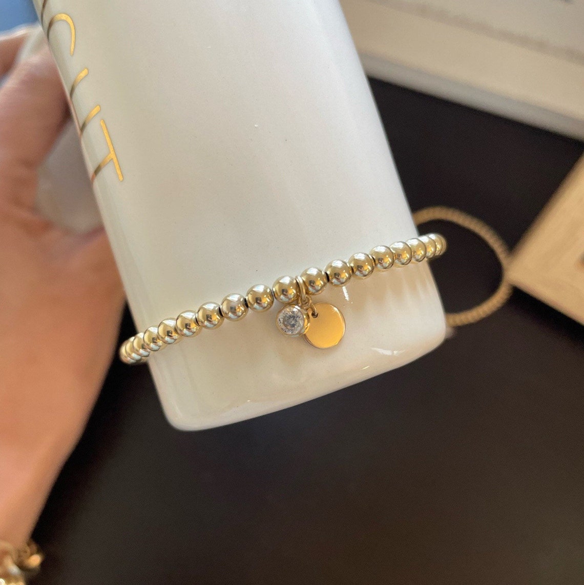 14KGF 3mm 4mm 5mm Gold Beaded Bracelet Gold Ball Bracelet - Etsy