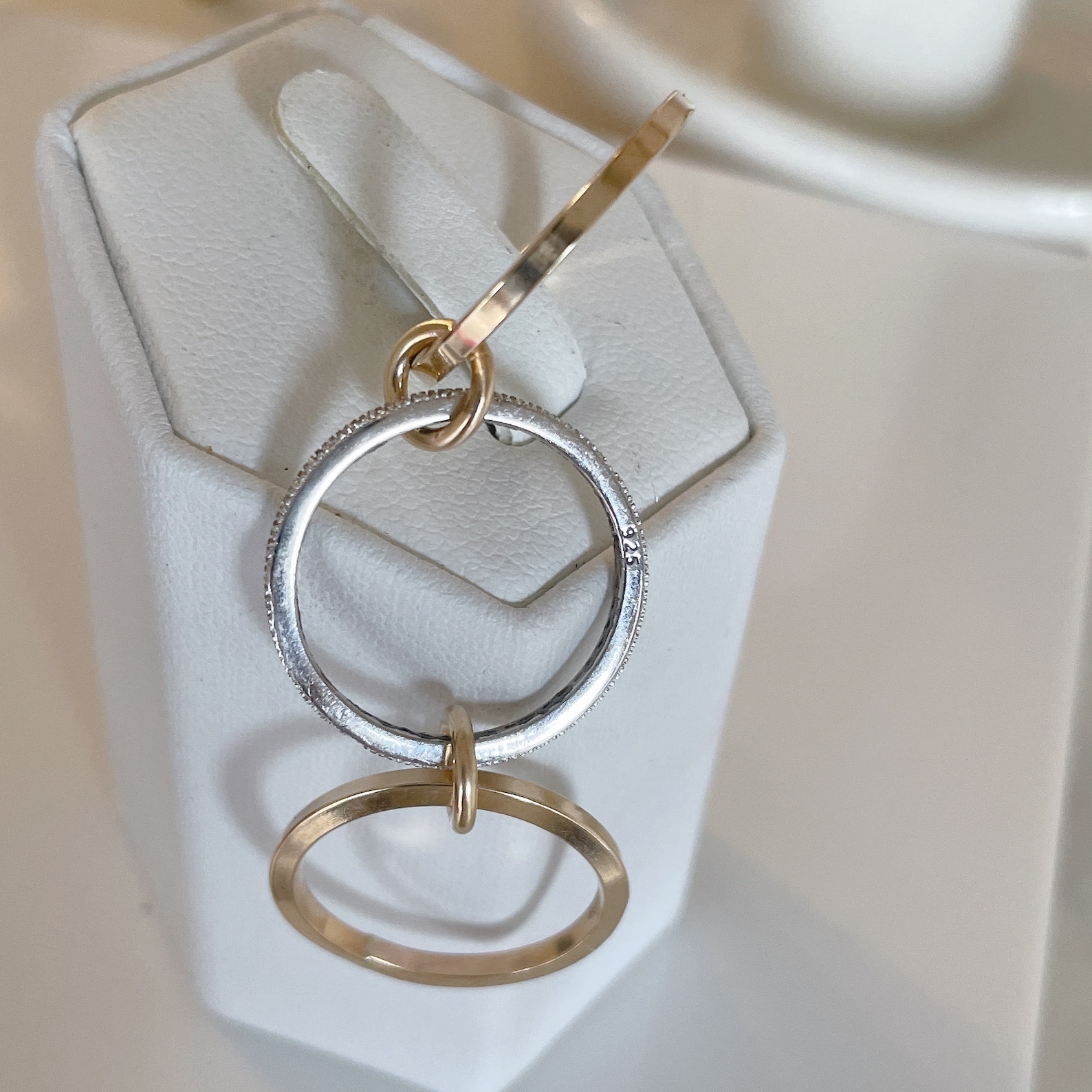 14KGF Gold Multi Link Connected Ring Chunky Gold Ring Gold - Etsy