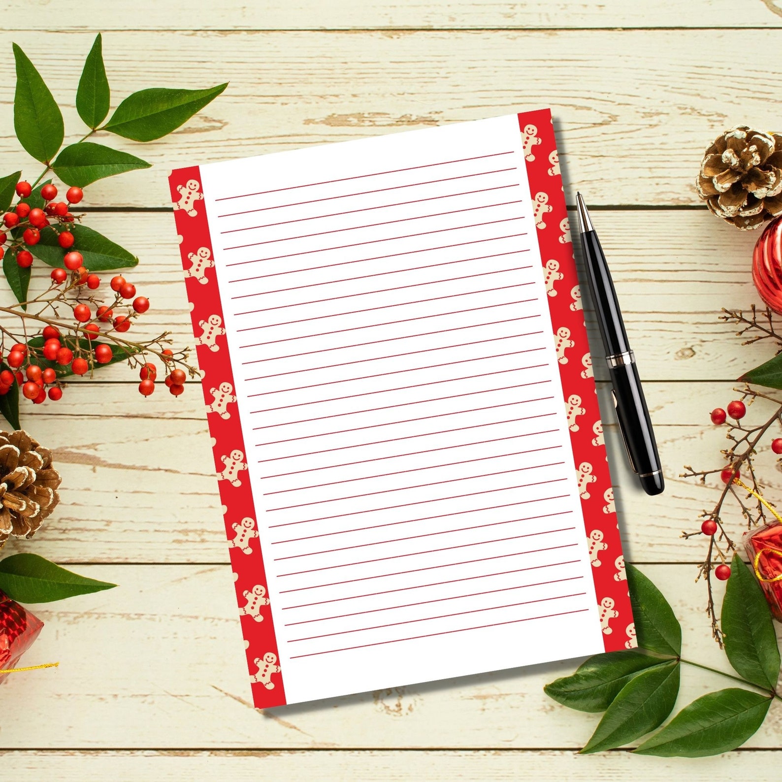 Printable Christmas Stationery Paper Letter Size 85 X 11 - Etsy