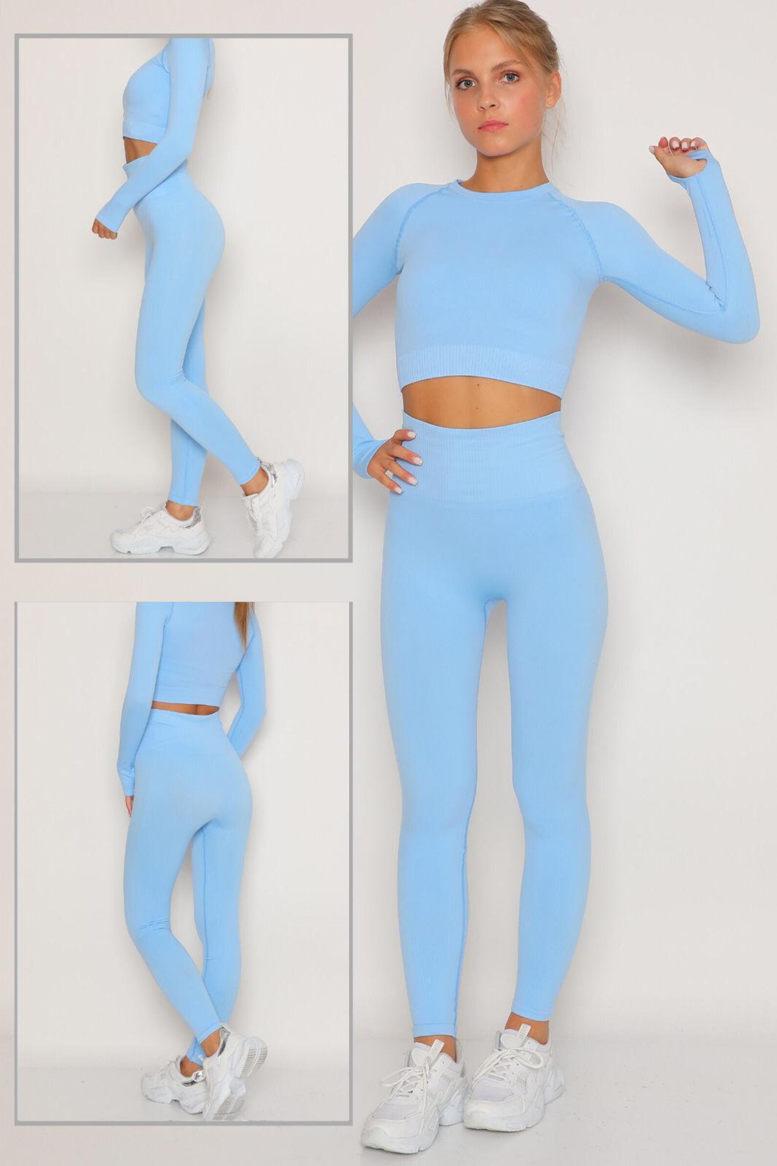Ensemble de legging et de haut à manches longues assortis sans - Etsy ...
