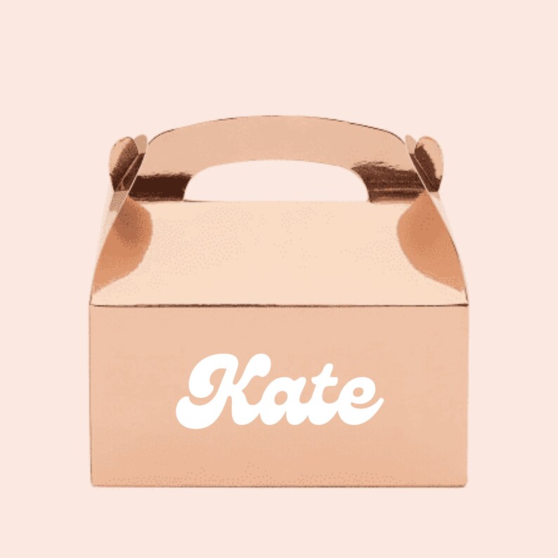 Party Favors Custom Gable Box Small Gift Box Rose Gold Gift Box Bliss ...