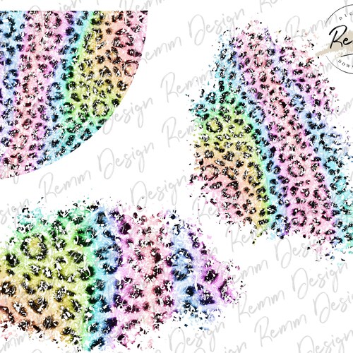 Colorful Leopard Print PNG Distressed Sublimation Patches | Etsy