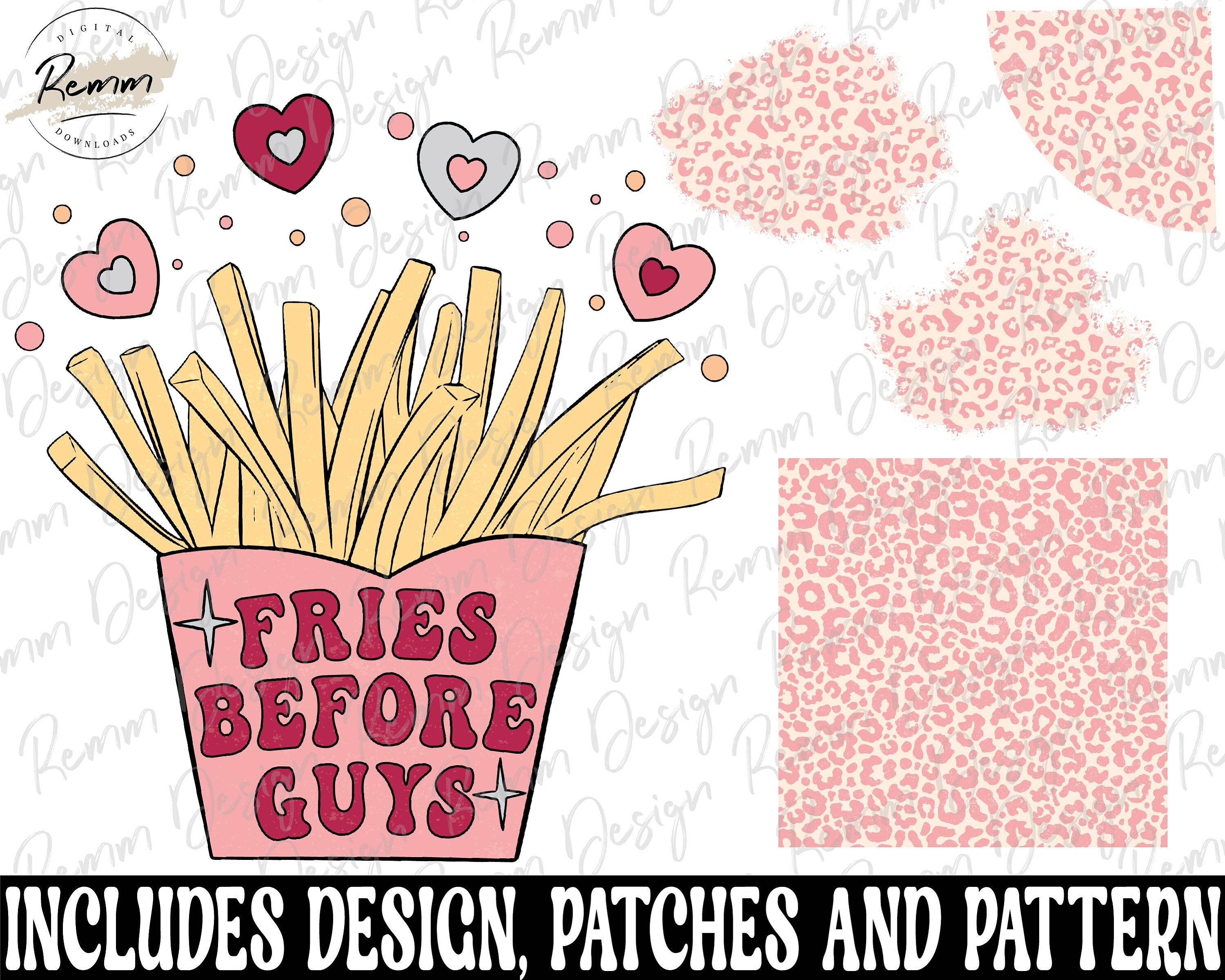 Fries Before Guys PNG Matching Patches and Seamless Leopard - Etsy