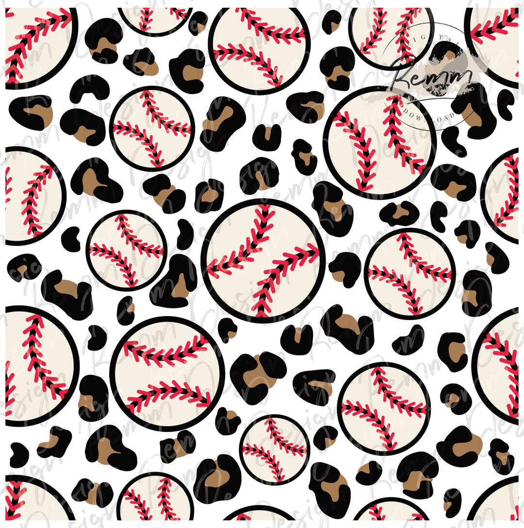 Seamless Baseball Leopard Png, Sports Sublimation Download, Sports ...
