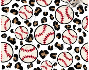 Seamless Baseball Leopard Png Sublimate Download Digital - Etsy