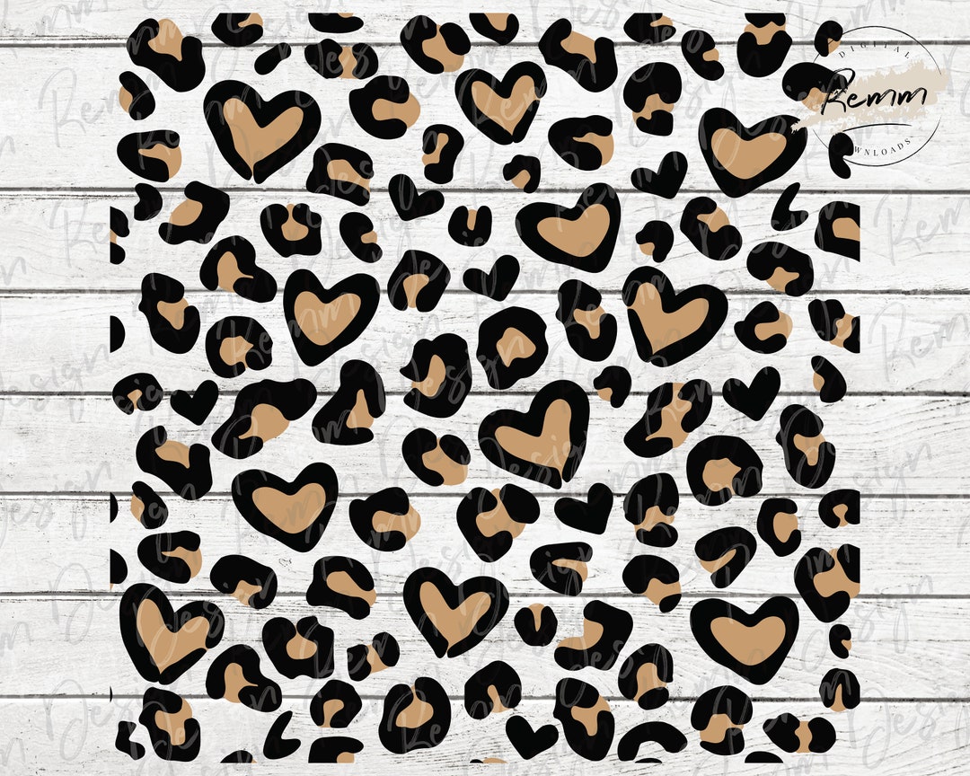 Seamless Leopard Hearts Png, Sublimate Download, Digital Paper ...