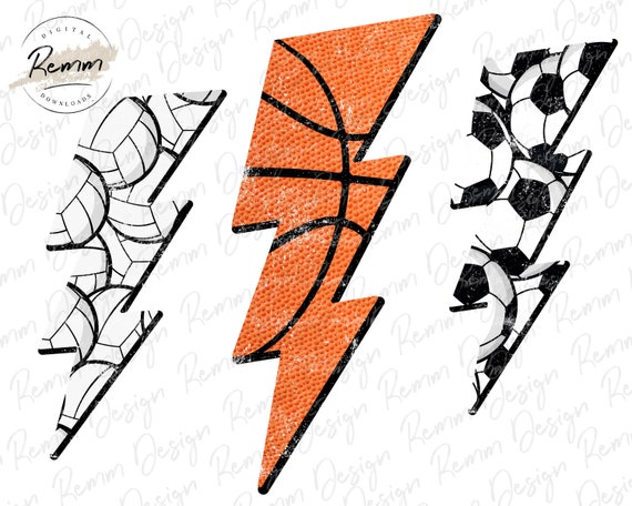 Lightning Bolt Basketball Logo