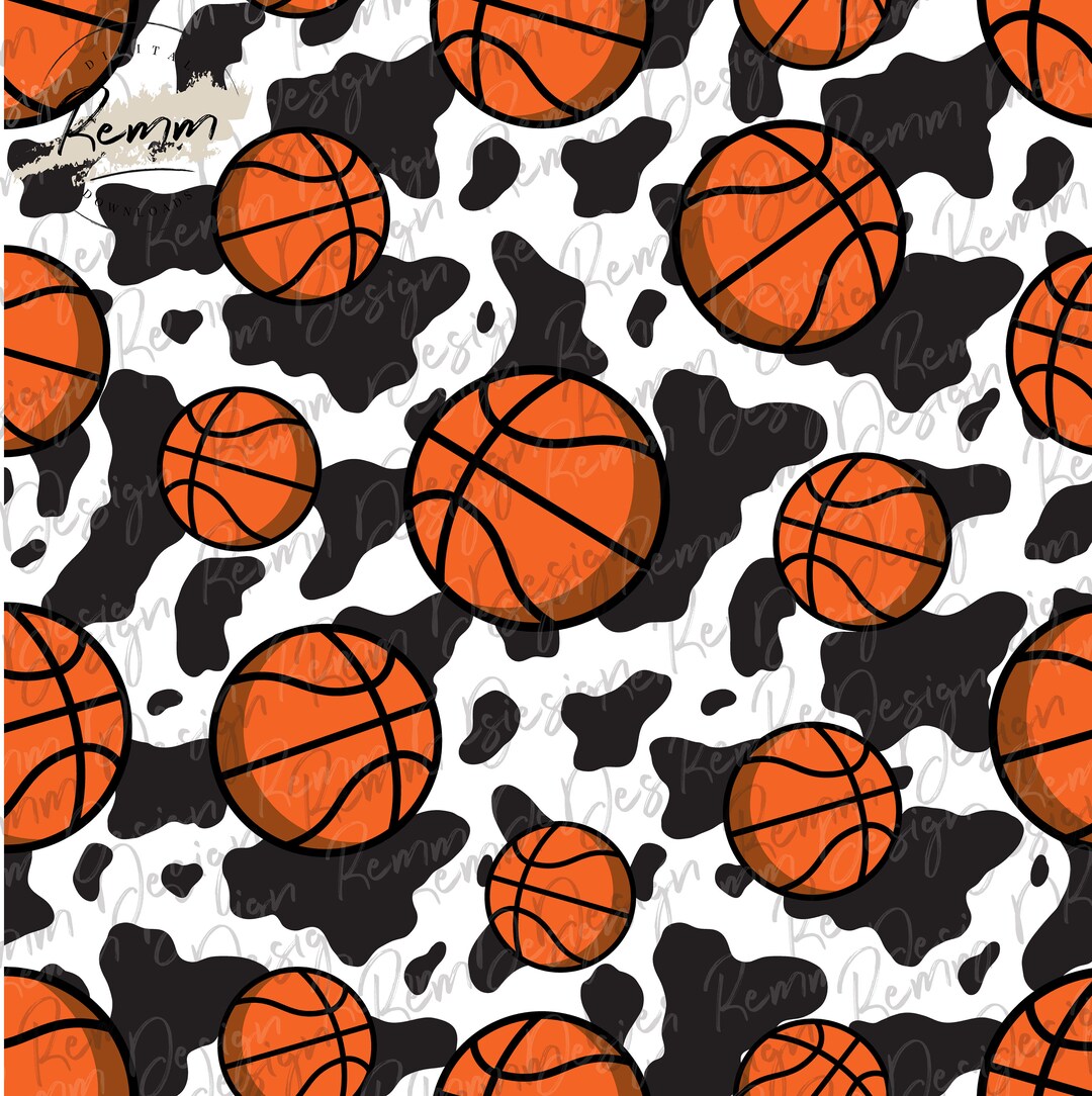 Basketball Cow Print Seamless Pattern: PNG, JPEG (digital Download) - Etsy