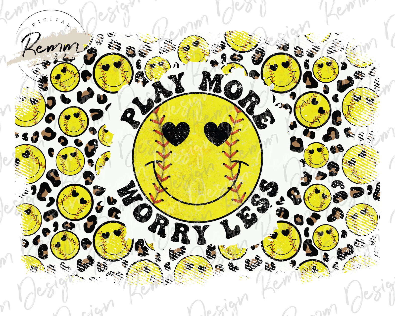 Softball Png Softball Smiley Face Png Softball Grunge Png - Etsy