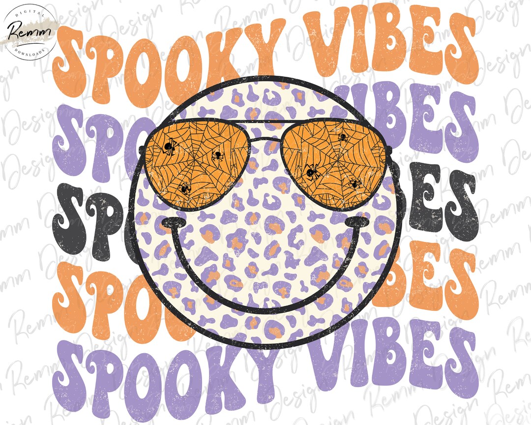 Spooky Vibes PNG Sublimation Design, Halloween Sublimation, Fall ...