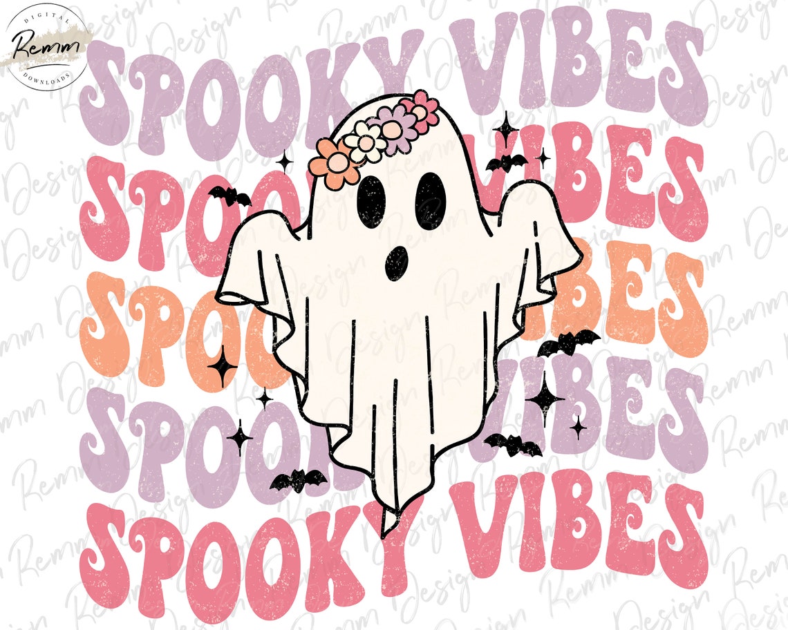 Spooky Vibes Png Halloween Png Cute Ghost Png Fall Png - Etsy