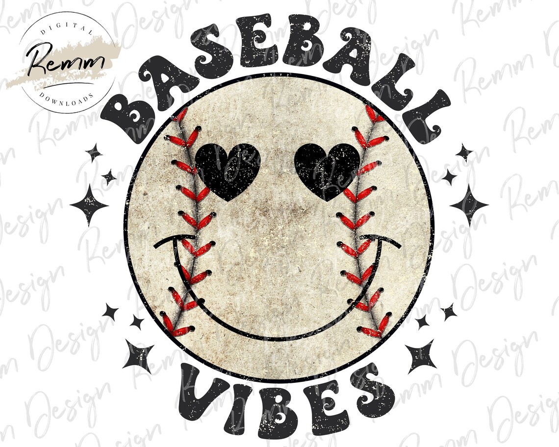 Baseball Vibes Png Retro Baseball Png Baseball Sublimation - Etsy