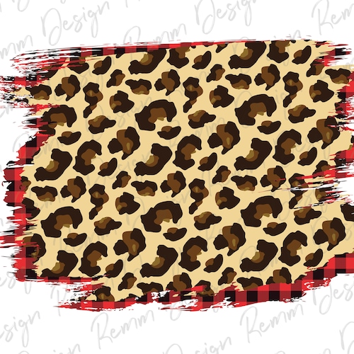 Distressed Leopard Background Png Distressed Red Buffalo - Etsy