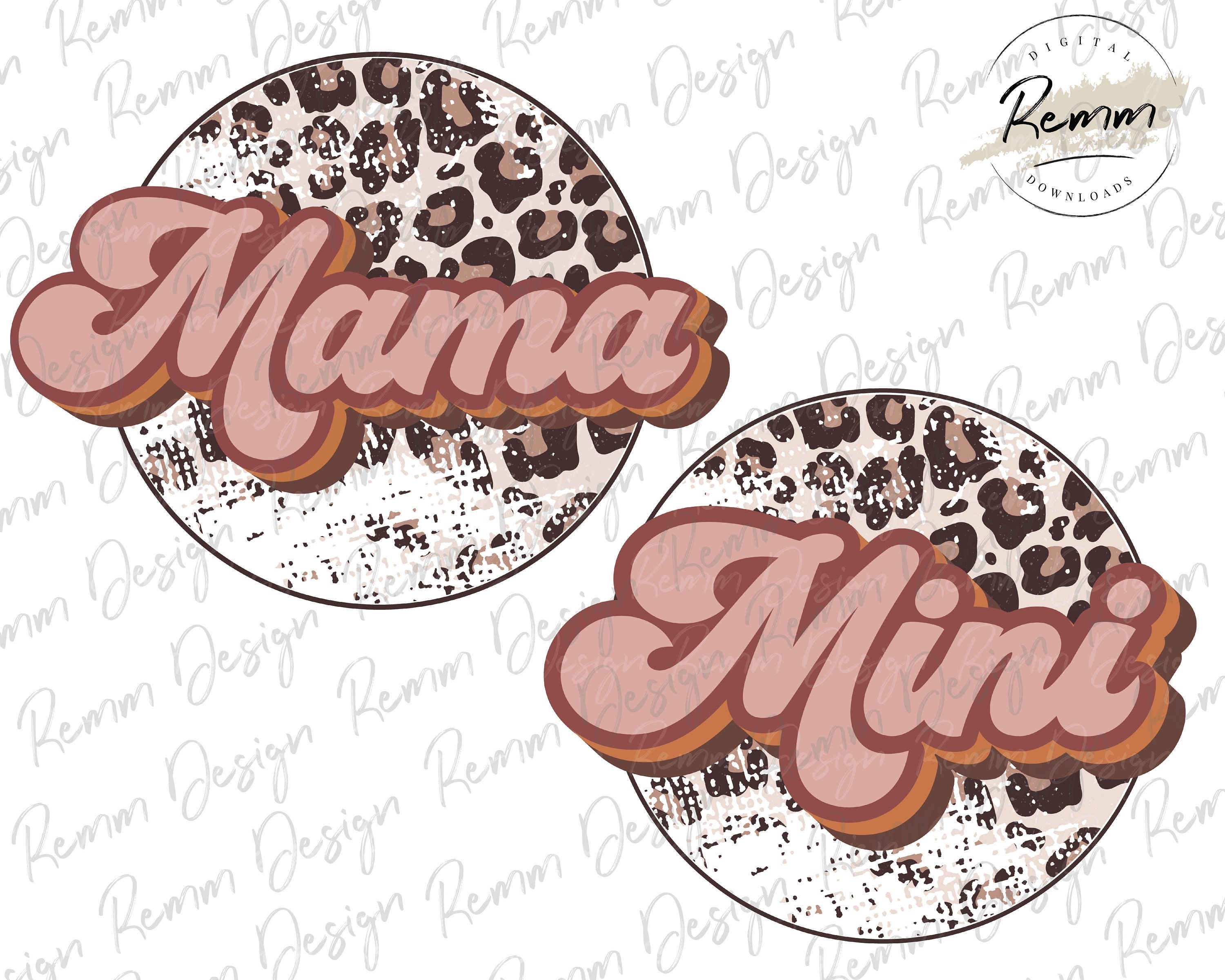 Mama Mini PNG Leopard Mama Png Transparent Leopard Retro - Etsy
