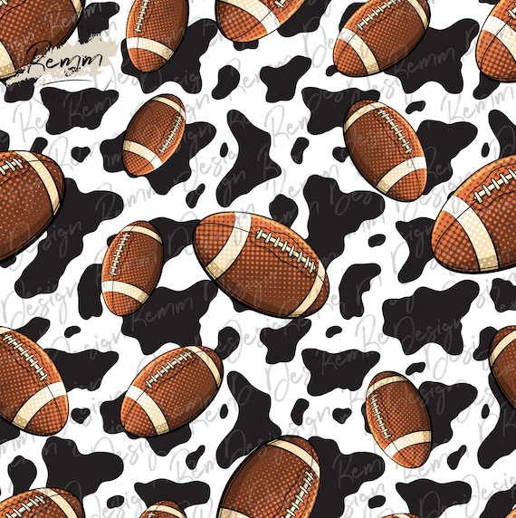 Seamless Football Pattern Png Cow Print Sublimate Download - Etsy Canada