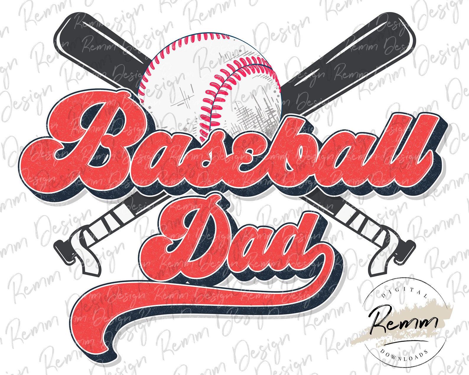 Baseball Dad PNG Retro Baseball Dad Design Sublimation - Etsy