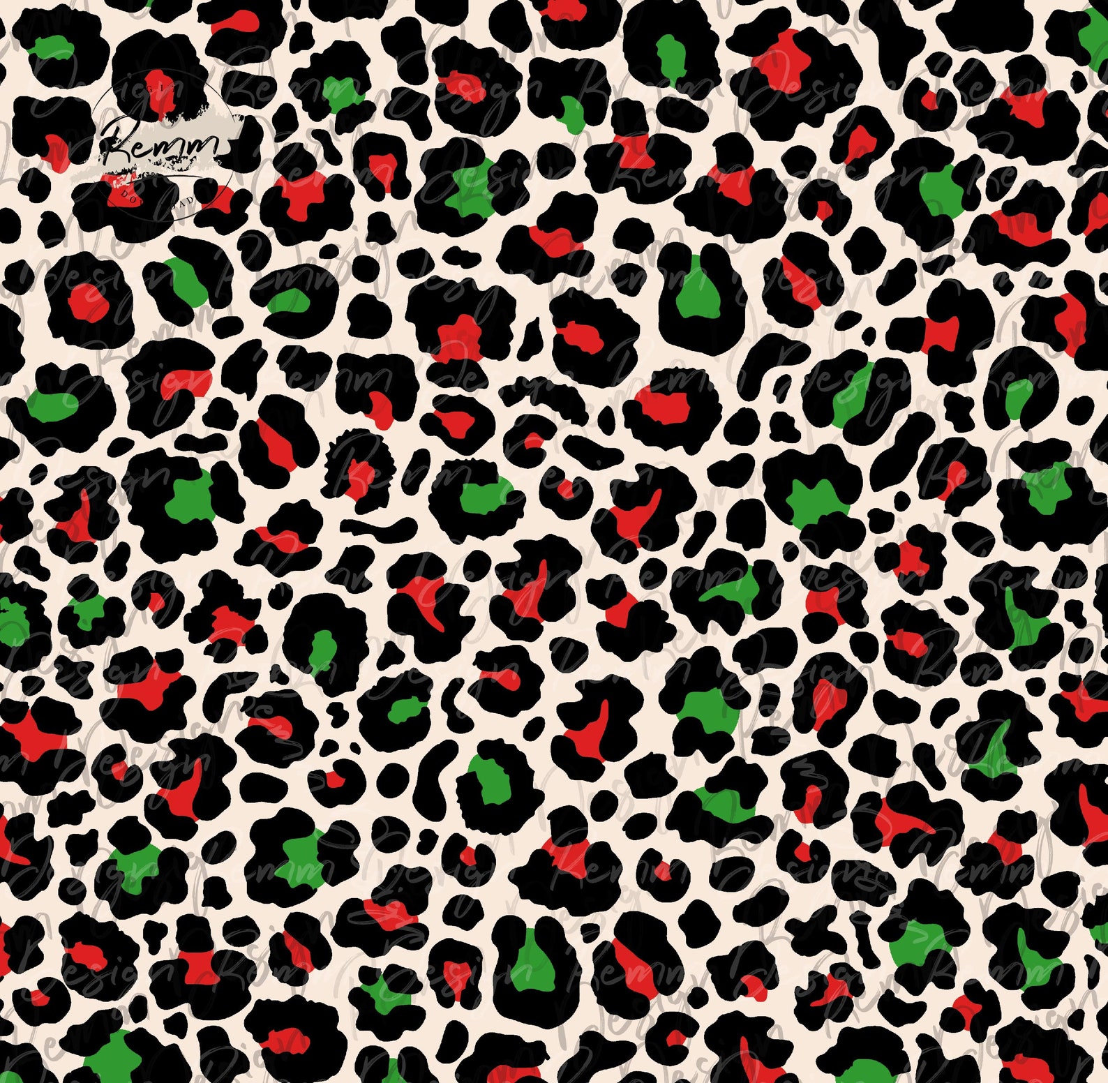 Retro Christmas Leopard Print Seamless Pattern (JPEG, PNG) - Etsy